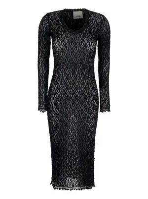 Isabel Marant Étoile Belsane" Lace Trimmed Long Dress - Multicolor