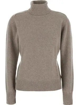 P.a.r.o.s.h Wool High Neck Sweater With Back Knot Detail - Multicolor