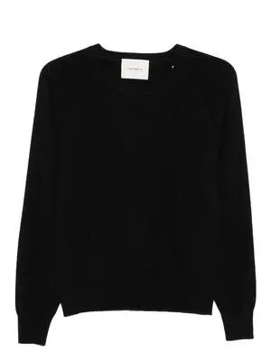 LISA YANG Cashmere Fine Knit Jumper With Rear Cut-out Detail - Black