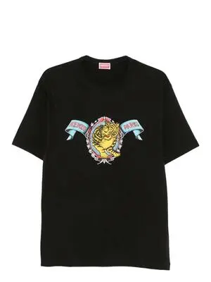 Kenzo Leaping Tiger Print T-shirt - Black