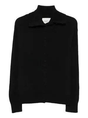 LISA YANG Cashmere Sailor Collar Cardigan - Black