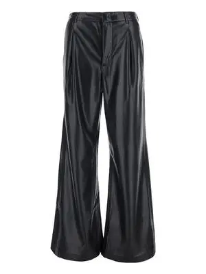 Andamane Sasha Black Eco-leather Pants - Multicolor