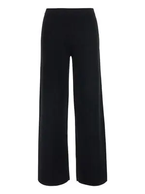 P.a.r.o.s.h Wool And Cashmere Stretch High-waisted Trousers - Black
