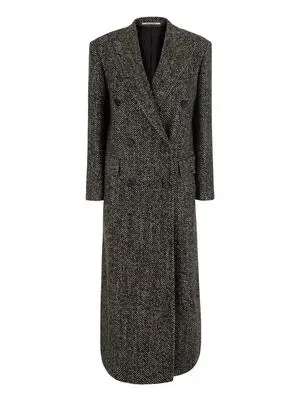 Tagliatore Double-breasted Wool Blend Coat - Brown