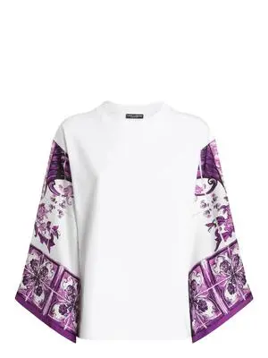 Dolce & Gabbana Majolica Print Blouse - White