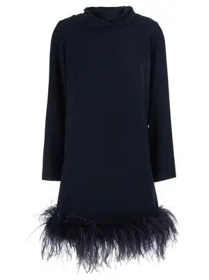 P.a.r.o.s.h Feather Trimmed Dress - Multicolor