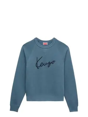 Kenzo Embroidered Logo Crewneck Sweatshirt - Gray