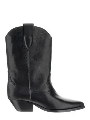 Isabel Marant Étoile Duerto Leather Mid-calf Boots - Black