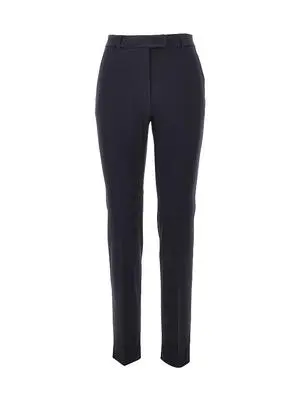 Max Mara Stretch Milano Stitch Cigarette Pants - Blue