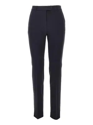 Max Mara Stretch Milano Stitch Cigarette Pants - Blue