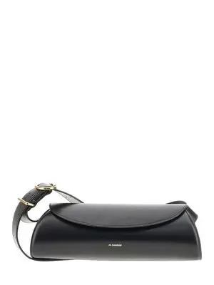 JIL SANDER Small Leather "cannolo" Bag - Black