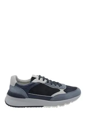 Brunello Cucinelli Suede Runner Sneakers With Logo - Black