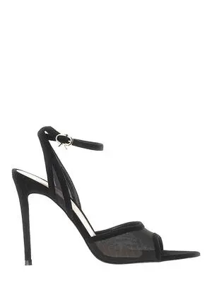 GIANVITO ROSSI Dorotea Tulle And Suede Sandals - Black