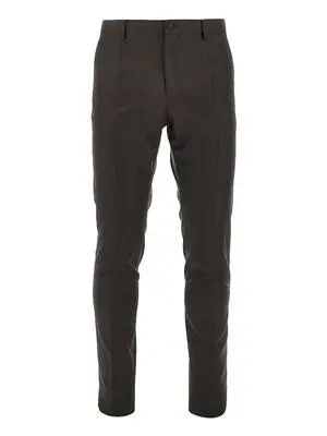 Dolce & Gabbana Virgin Wool Twill Tailored Pants - Brown
