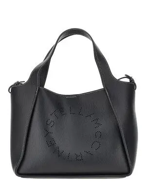 Stella McCartney Grained Alter Mat "stella Logo" Bag - Black