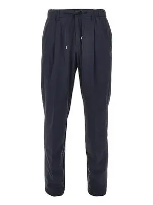 Herno HERNO Technical Poplin Pants With Drawstring Blue