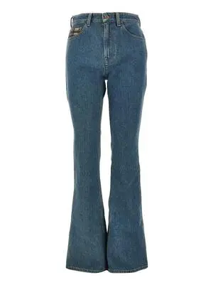 Burberry Stretch Denim Bootcut Jeans - Blue