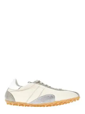 MAISON MARGIELA MAISON MARGIELA Leather And Suede Sneakers With Vintage Effect Cream