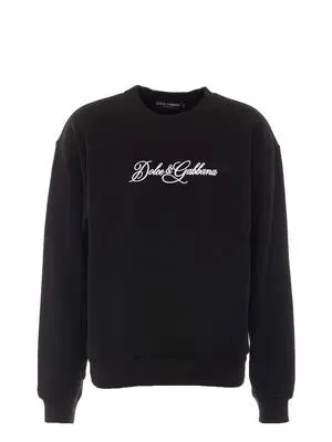 DOLCE & GABBANA DOLCE & GABBANA Embroidered Logo Crewneck Sweatshirt