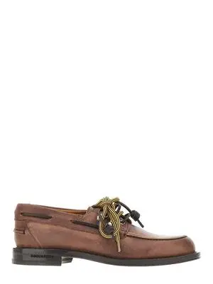 Dsquared2 Cottage" Leather Boat Shoes - Brown