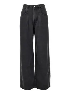 Isabel Marant Étoile Wide-leg Denim Pants - Black