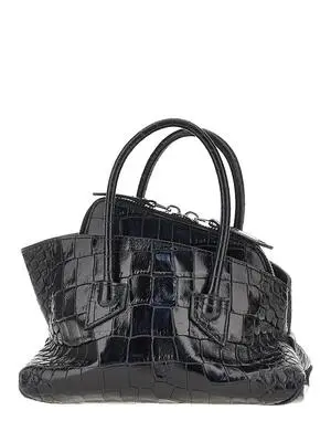 Attico Leather Mini 'la Passeggiata' Bag - Black