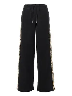 BURBERRY BURBERRY Cotton French Terry Sweatpants With Check Trimmings