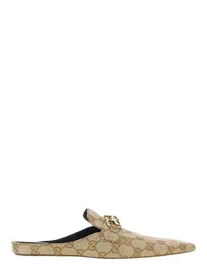 Gucci Original Gg Fabric 'ragazzo' Sabot - Cream