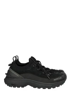 Moncler Trailgrip Lite3 Sneakers With Knitted Ankle Trim - Black