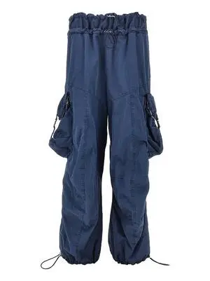Attico Washed Cotton Cargo Pants - Blue