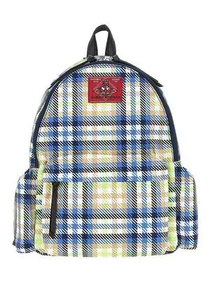 VIVIENNE WESTWOOD Canvas Medium 'george' Backpack With Checkered Pattern - Multicolor