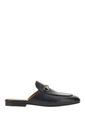 Gucci Princetown Sabot With Horsebit Detail In Leather - Black