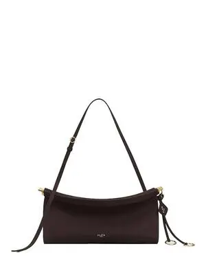Alaïa Calf Leather Shoulder Bag With Gold-tone Hardware - Brown