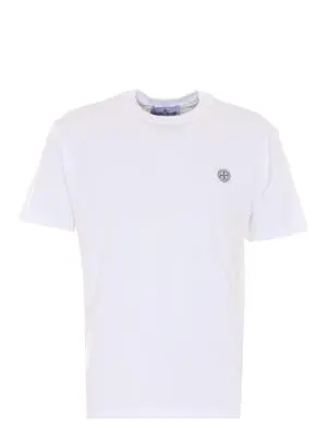 Stone Island Compass Patch Logo T-shirt - White