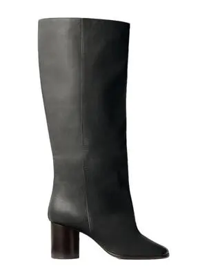 LEMAIRE Glossy Leather Knee-high Boots - Black
