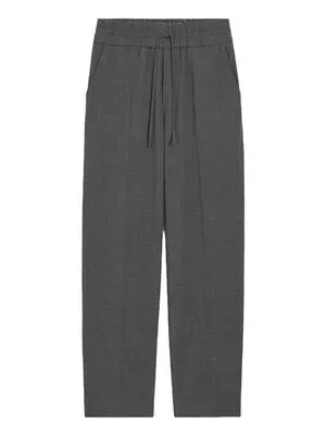 AMI Paris Straight-leg Trousers In Virgin Wool - Gray