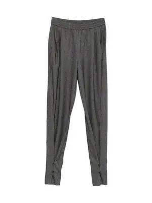 Andamane The Attico Tapered Trousers With Buttoned Cuffs - Gray