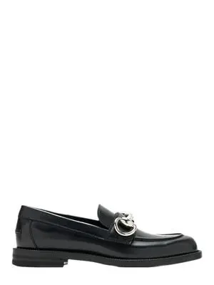 Gucci Leather Loafers With Horsebit Detail - Black