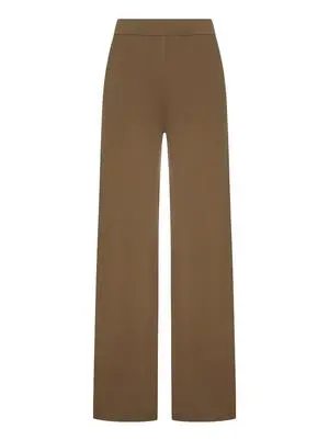 Max Mara Viscose Crepe Trousers - Yellow