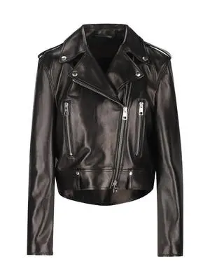 Balenciaga Leather Biker Jacket - Black