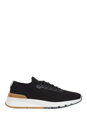 Brunello Cucinelli Low-top Knit Sneakers - Black