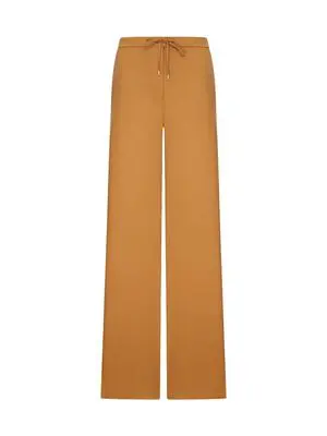Max Mara Lightweight Wool Canvas Wide-leg Trousers - Multicolor