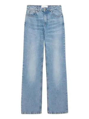 AMI Paris Denim Wide-leg Jeans - Blue