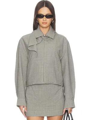 Rag & Bone Rag & Bone Krista Wool Jacket Black Plaid