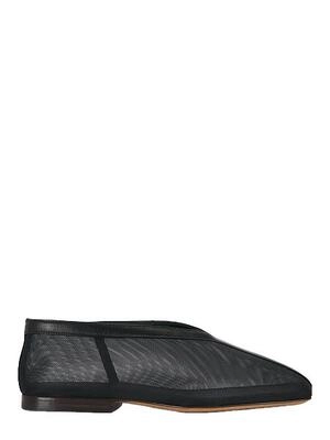 MANSUR GAVRIEL Mansur Gavriel Contorno Square V Mesh And Leather Flats