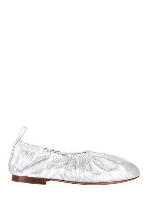 MANSUR GAVRIEL Ruched Ballerina Flats - Silver