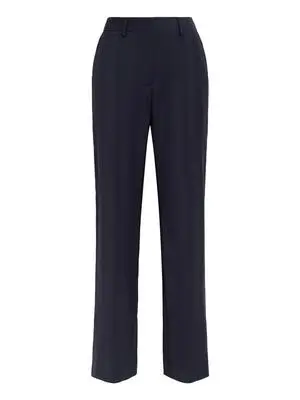 BLAZÉ MILANO Virgin Wool Check Lundy Tailored Trousers - Navy