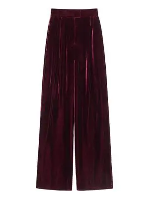 Valentino Garavani Velvet Wide-leg Trousers - Red