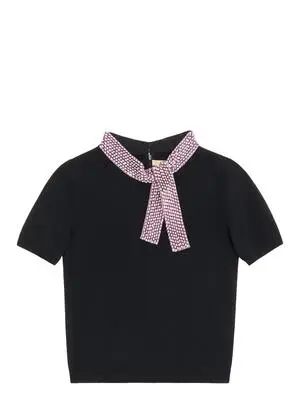 Valentino Garavani Virgin Wool Embellished High Neck Sweater - Black
