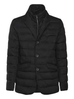 Herno Layered-effect Quilted Down Jacket - Black